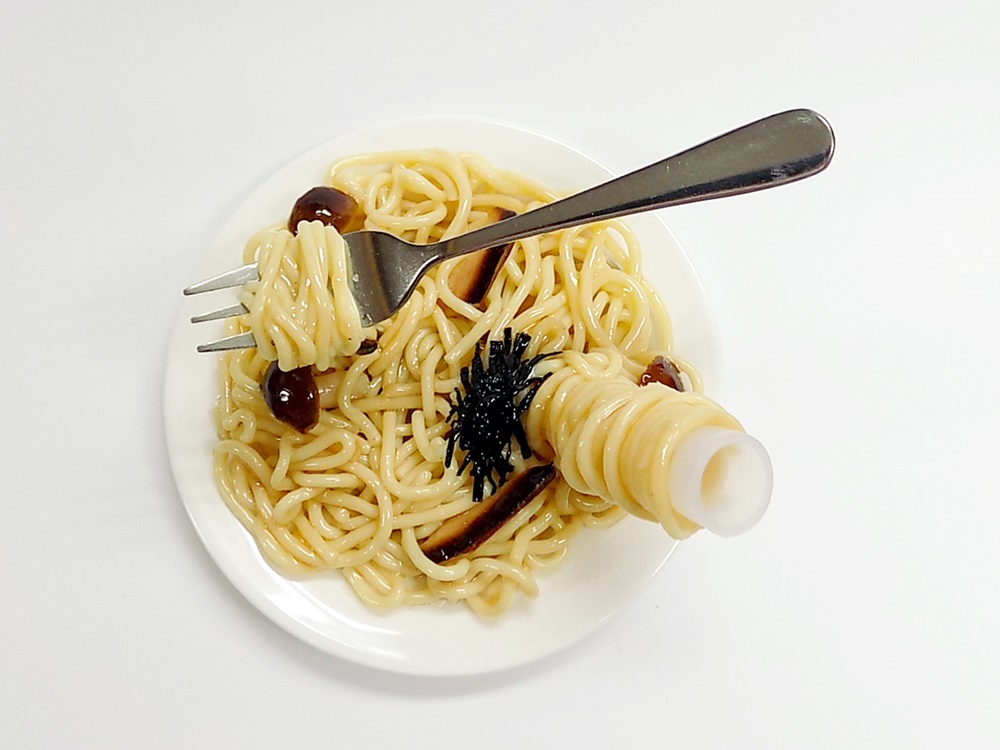 Spaghetti with Mushrooms & Seaweed Small Size Replica (Pencil/Pen Stan ...
